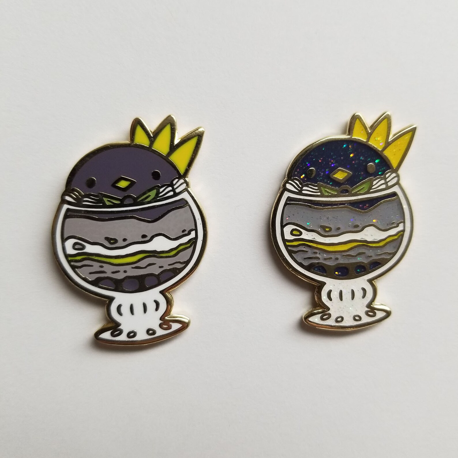 Animal Parfait Pal Hard Enamel Pin - Cute Animal Food Hybrid Pun Pins ...