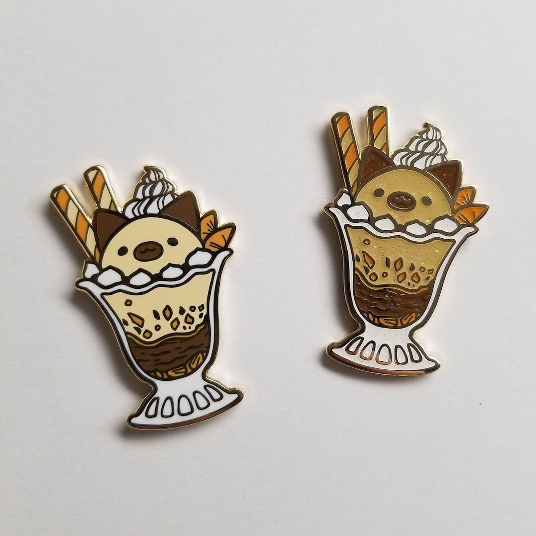 Animal Parfait Pal Hard Enamel Pin - Cute Animal Food Hybrid Pun Pins ...