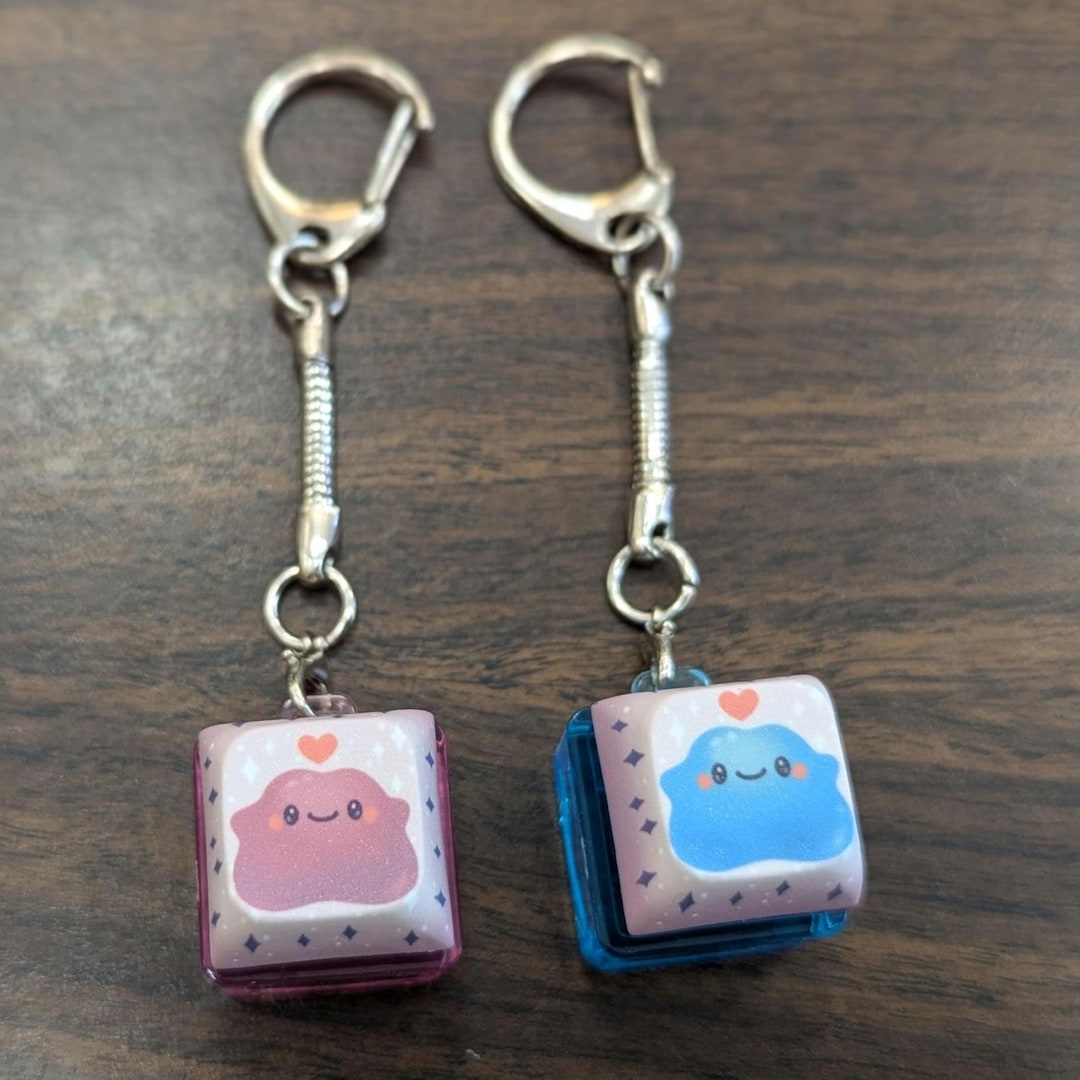 Cute Creature Keycap Clickers - Fidget Keychain, Keyboard Caps - Etsy