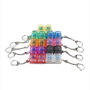 Double Clear Keycap Clickers - Fidget Keychain, Light up Focus ...