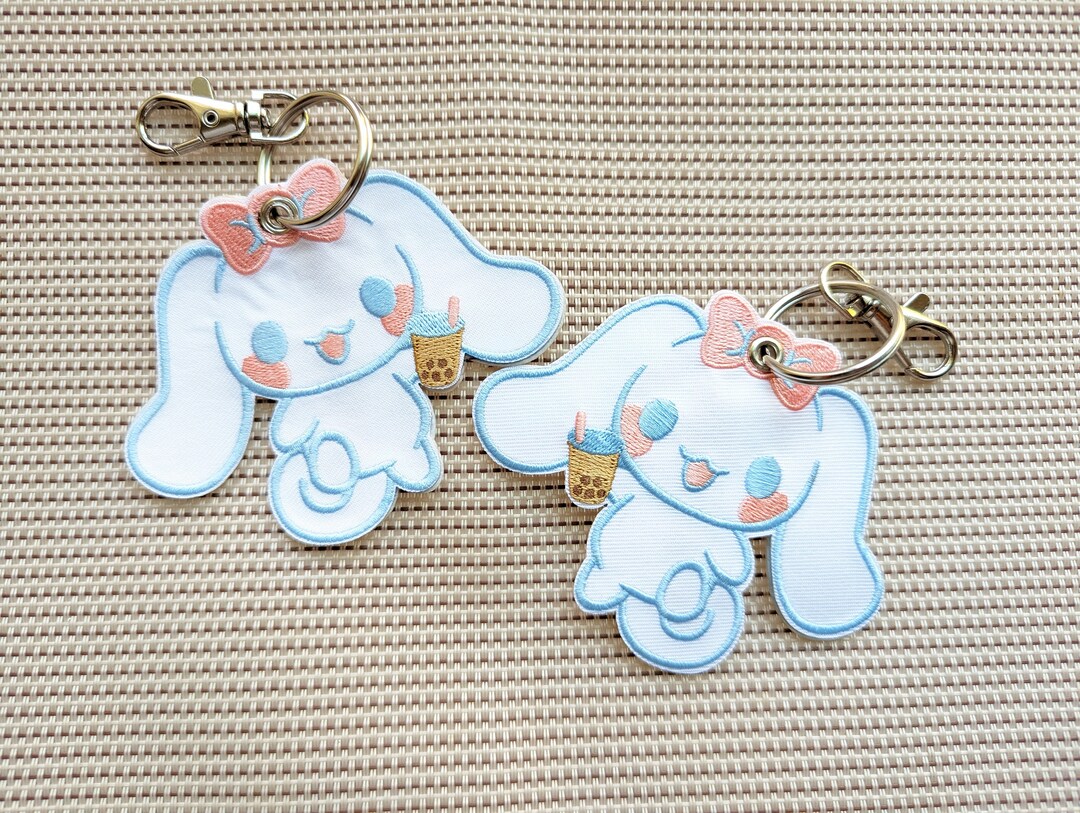 Cute Sanrio Milk Tea Embroidered Tag Keychain - Kawaii Boba Jet Tags ...
