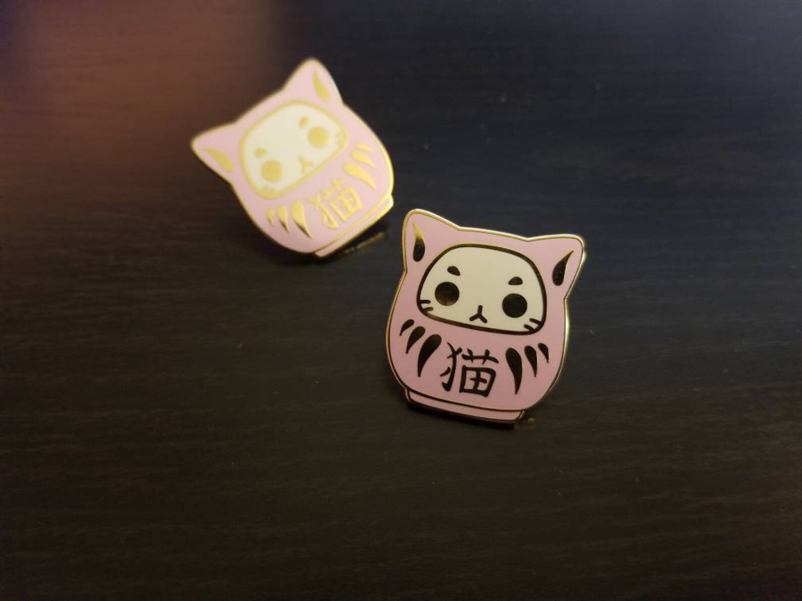 Darumeow Hard Enamel Pin Cat Daruma Badge Pin - Etsy