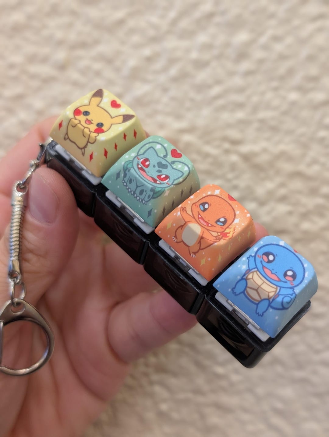 Cute Creature Starter Keycap Clickers - Fidget Keychain, Keyboard Caps ...