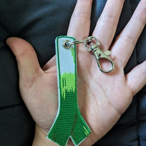 Leek Embroidered Tag Keychain - Jet Tag Keyring Negi Green Onion - Etsy