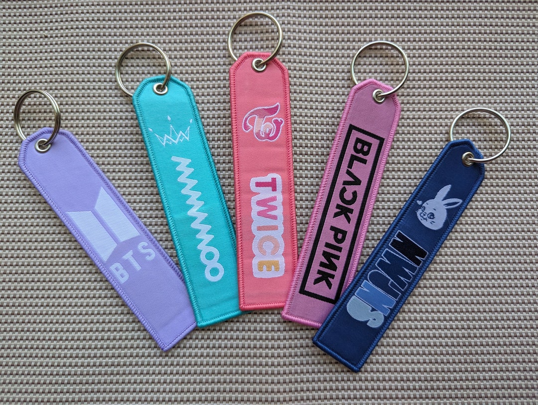 Kpop Inspired Woven Tag Keychain Jet Tag Army, Blink, Once, Moomoo ...