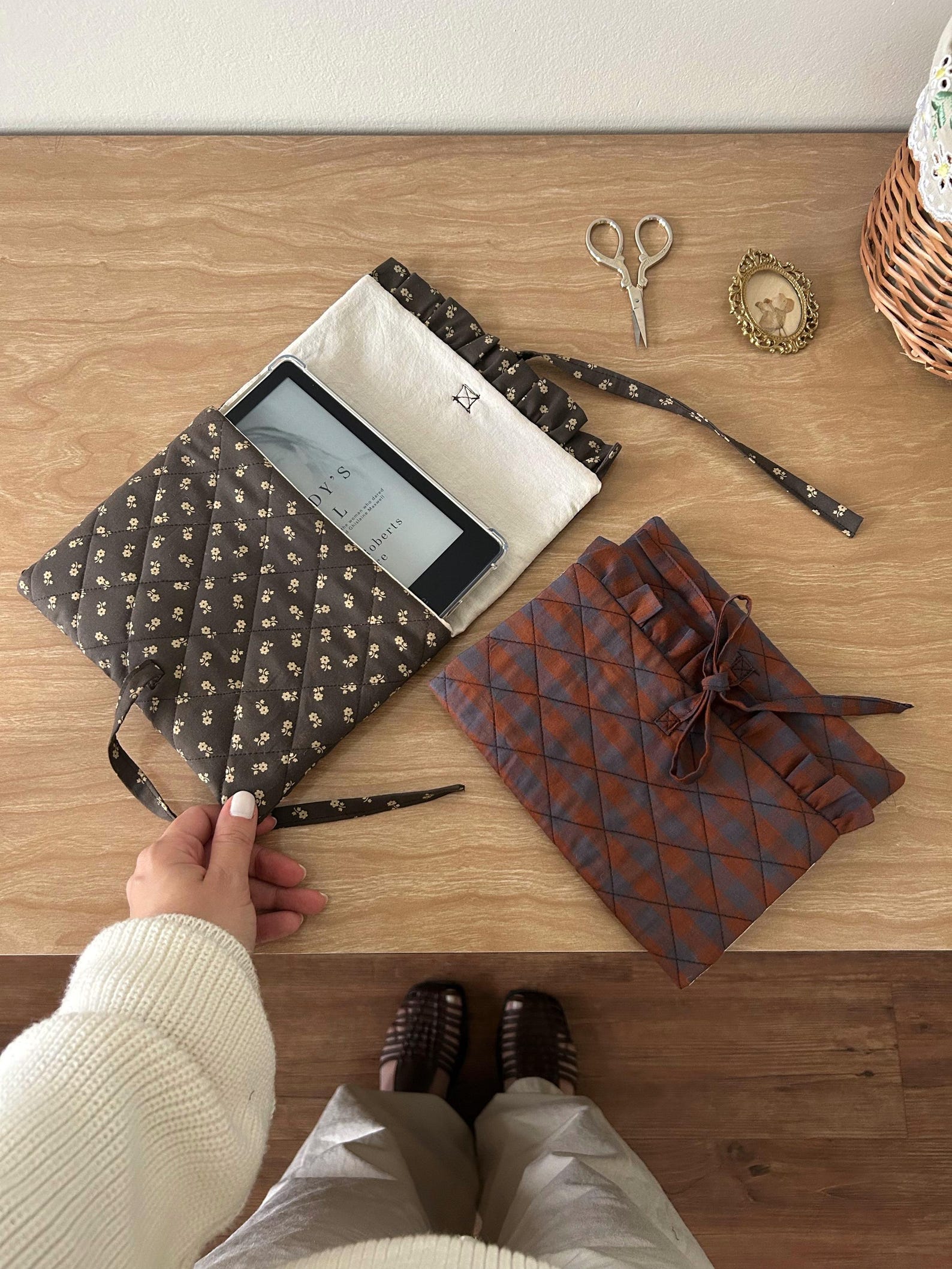 Quilted Kindle Cover Sewing Pattern - PDF Sewing Pattern - Kindle Cover ...