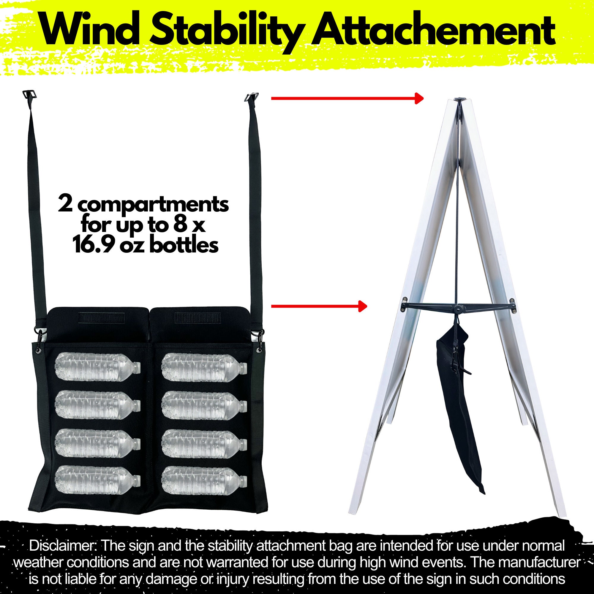 Wind-stable 40x20 Chalkboard Sidewalk Sign With - Etsy