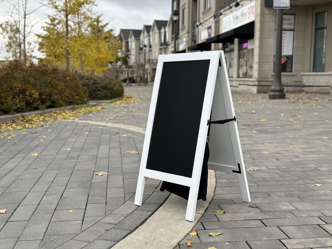 Wind-stable 40x20 Chalkboard Sidewalk Sign With Stability Attachment ...