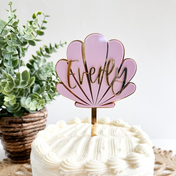 Seashell Cake Topper - Etsy
