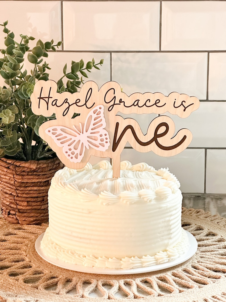 Butterfly Cake Topper Butterfly Theme Party Decor Wooden 3D - Etsy