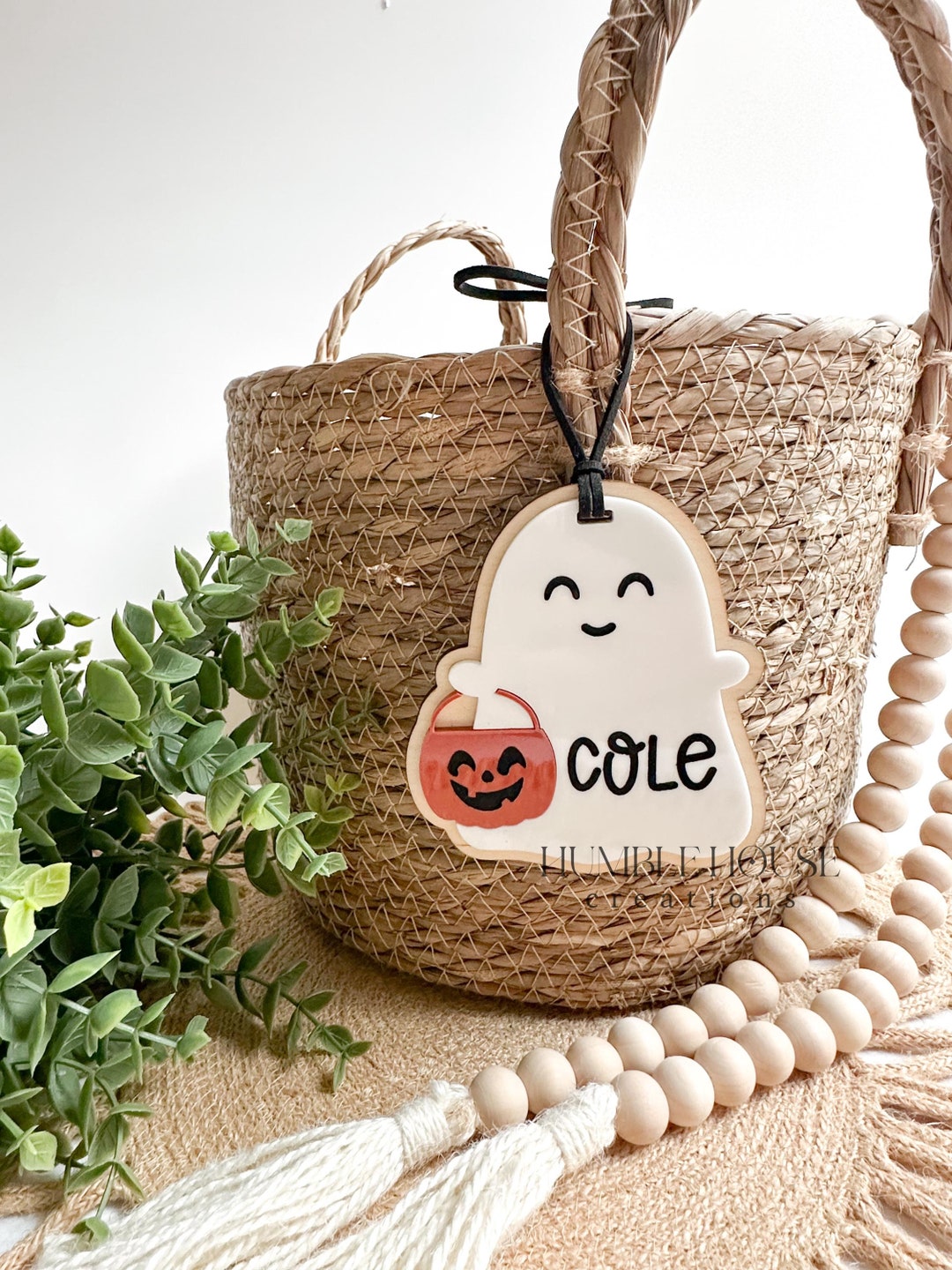 Boo Basket Tag, Halloween Name Tags, Personalized Halloween Tag, Candy ...