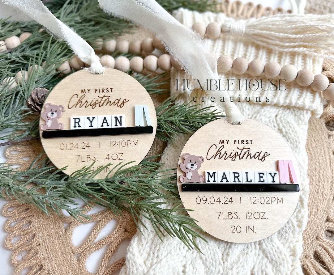 Baby Birth Stats Ornament, Personalized Baby Ornament, Baby's First ...