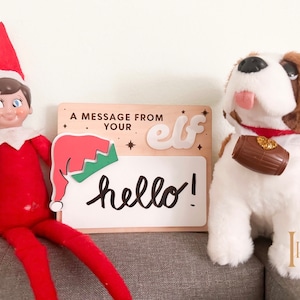 Elf Message Board Elf Decor Shelf Message Christmas Holiday Elf ...