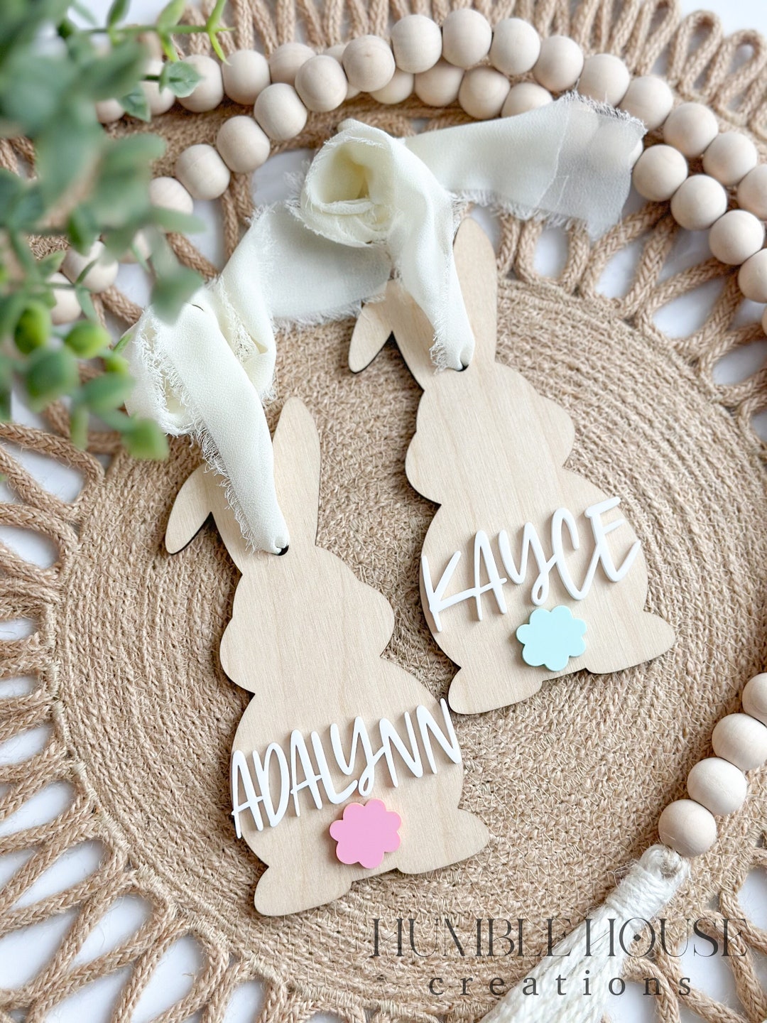 Personalized Easter Tags, Easter Basket Name Tags, Custom Easter Gift ...