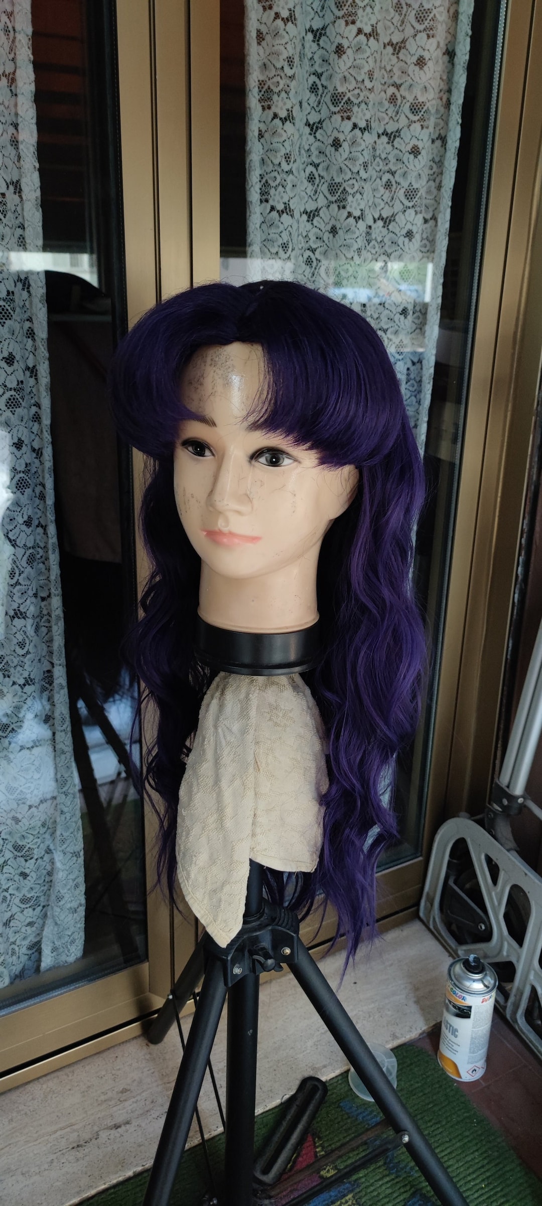 Inspired Misato Katsuragi Long Dark Purple Wig - Neon Genesis ...