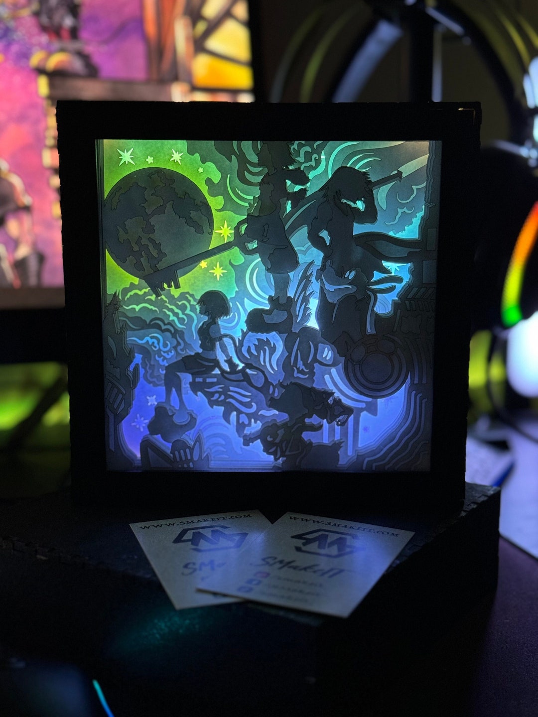 Kingdom Hearts Friendship Videogame Square 3D Shadow Box, Paper Cut ...