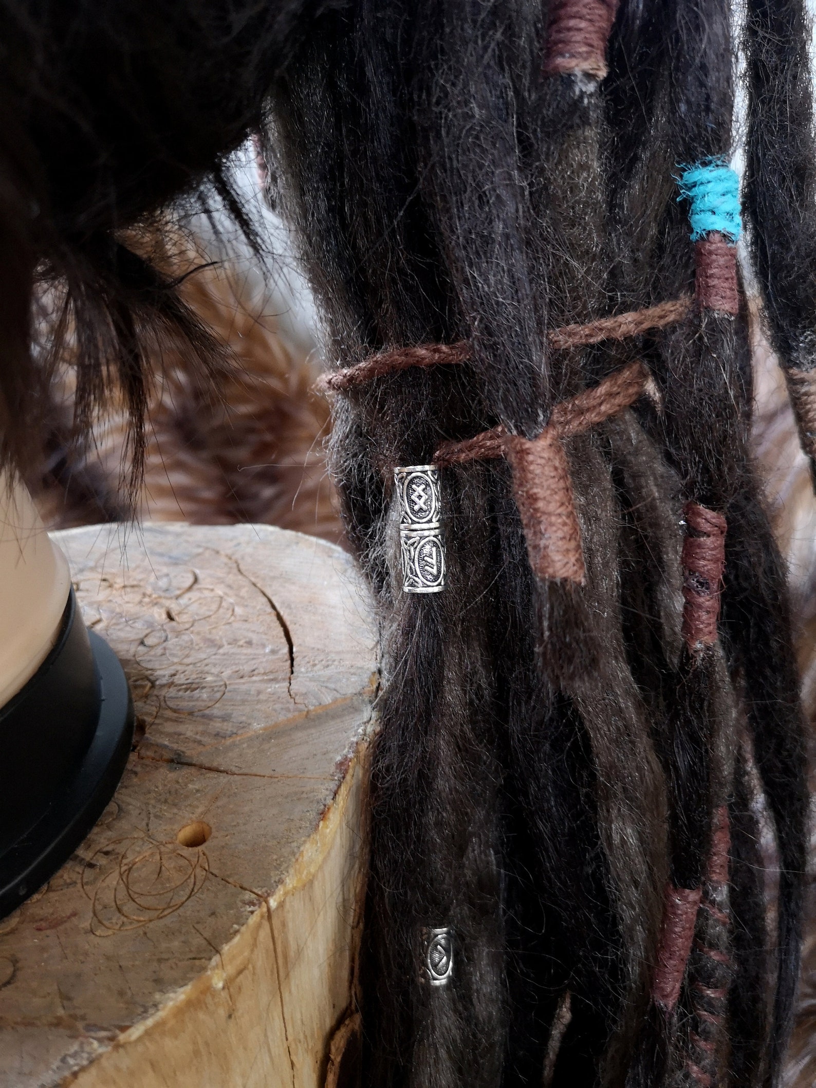Senua Wig Hellblade - Dreadlock Dark Brown Synthetic Hair Ponytail ...