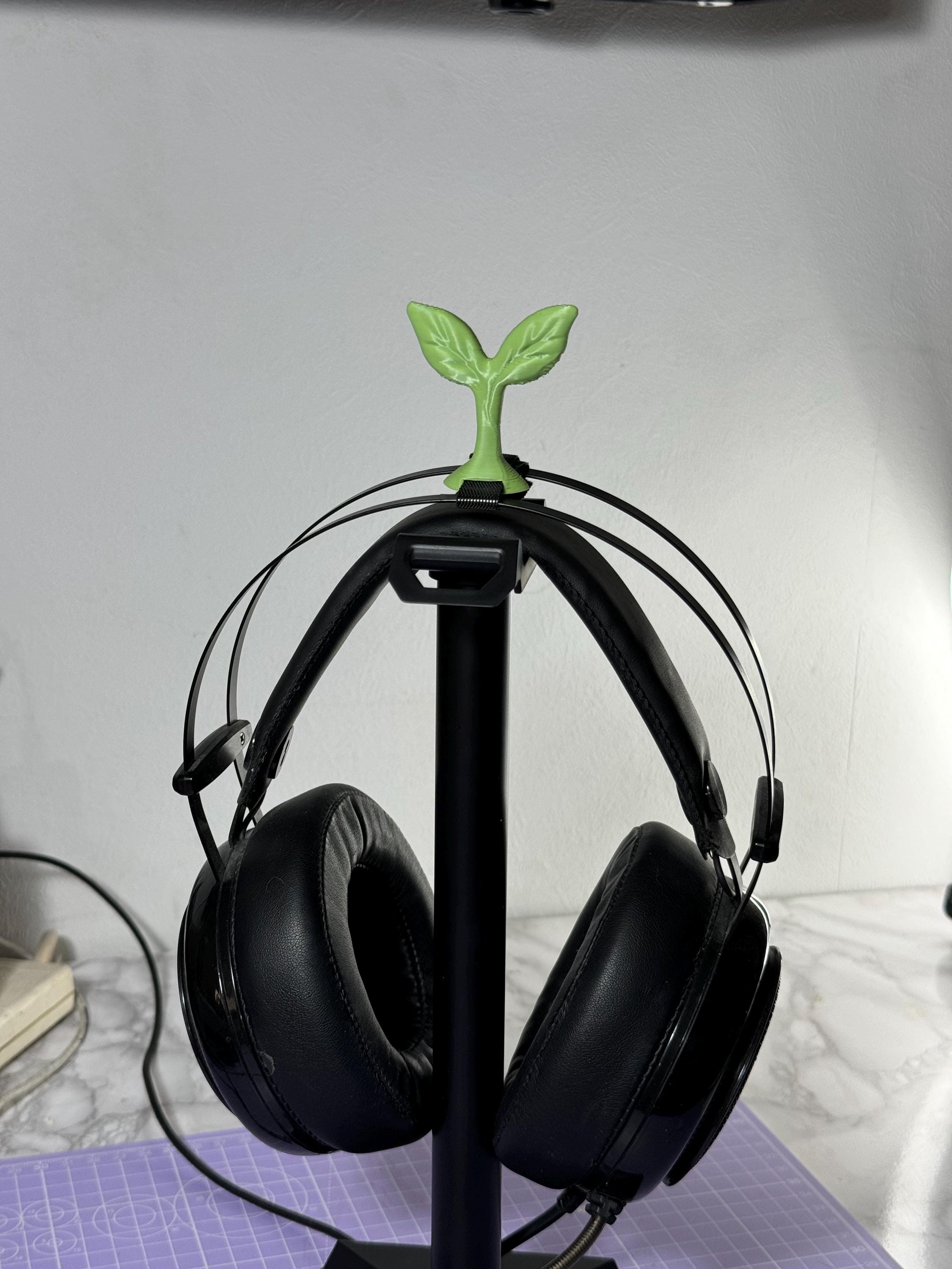 Pink Sakura and Green Little Sprout Headset Accessories - Headset Ears ...