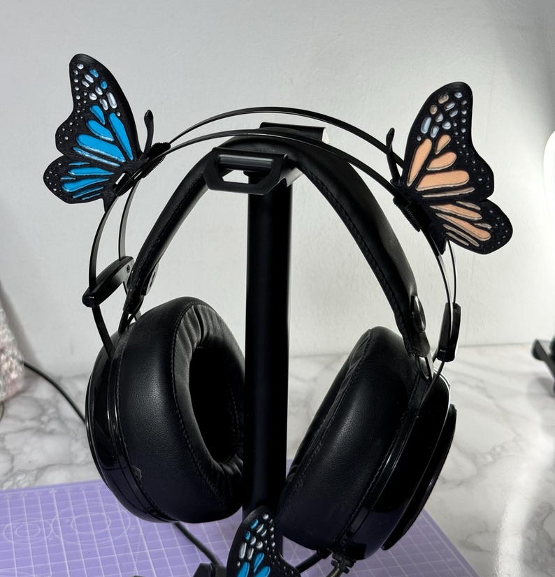 Butterfly Wings Headset Accessories - Headset Ears, Horns Flower and ...