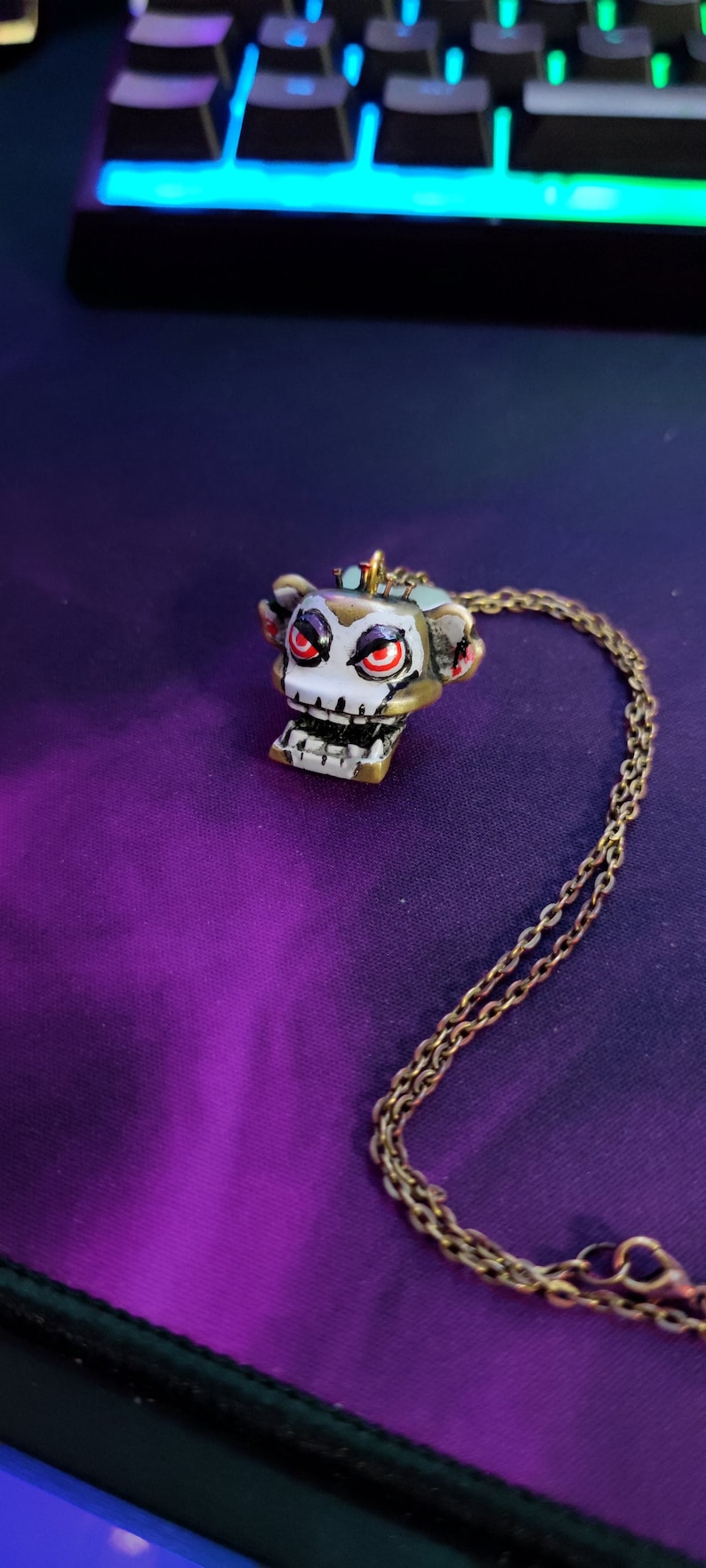 Jinx Monkey Head Bomb Arcane Necklace League of Legends - Etsy