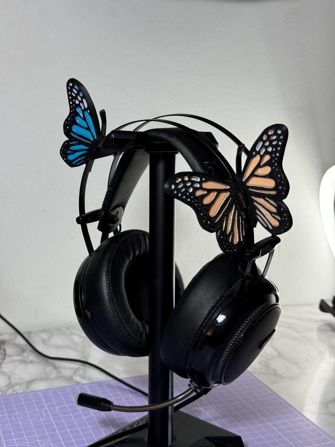 Butterfly Wings Headset Accessories - Headset Ears, Horns Flower and ...