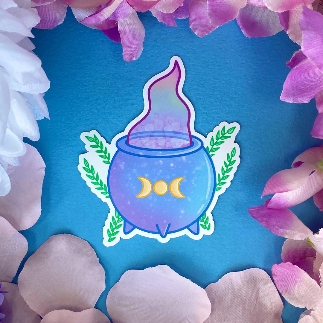 Witches Cauldron Sticker Halloween Sticker Single Sticker Waterproof ...