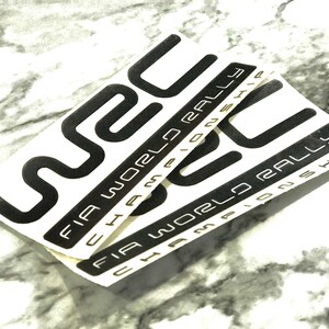 Set of 2 W R C FIA World Rally Championship Decal Sticker - Etsy