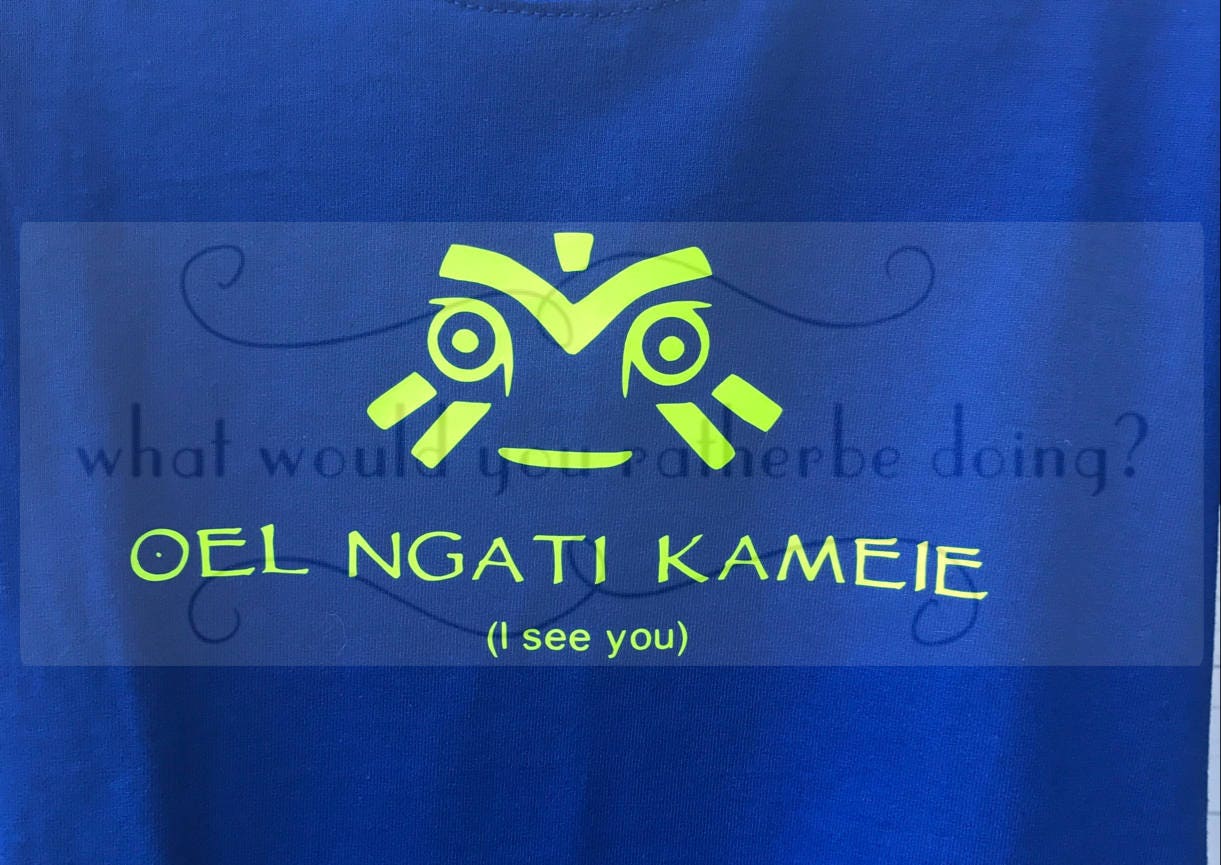 Pandora Avatar Te veo idioma Na'vi Disney Animal Kingdom Camisa - Etsy ...