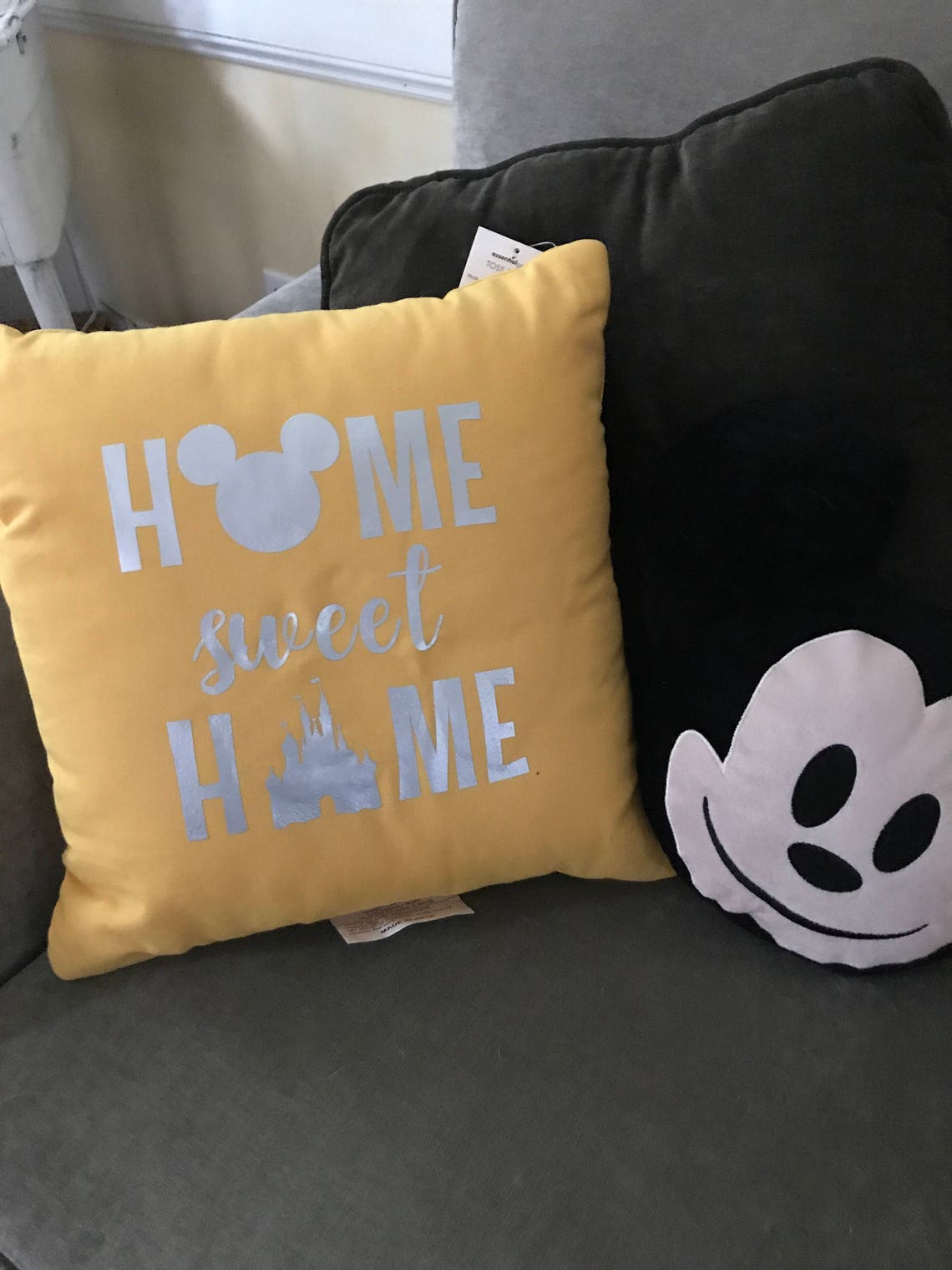Disney Home Sweet Home Castle Mickey Indoor or Outdoor Pillow - Etsy