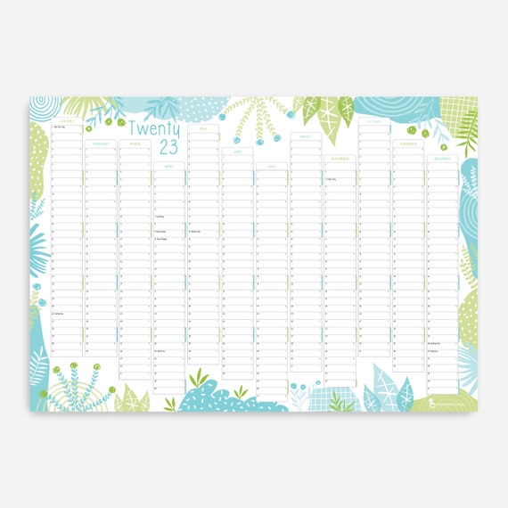 2023 Yearly Wall Planner Large Paper Wall Calendar Annual Etsy Australia 2023 Yearly Wall Planner Large Paper Wall Calendar Annual Etsy Australia