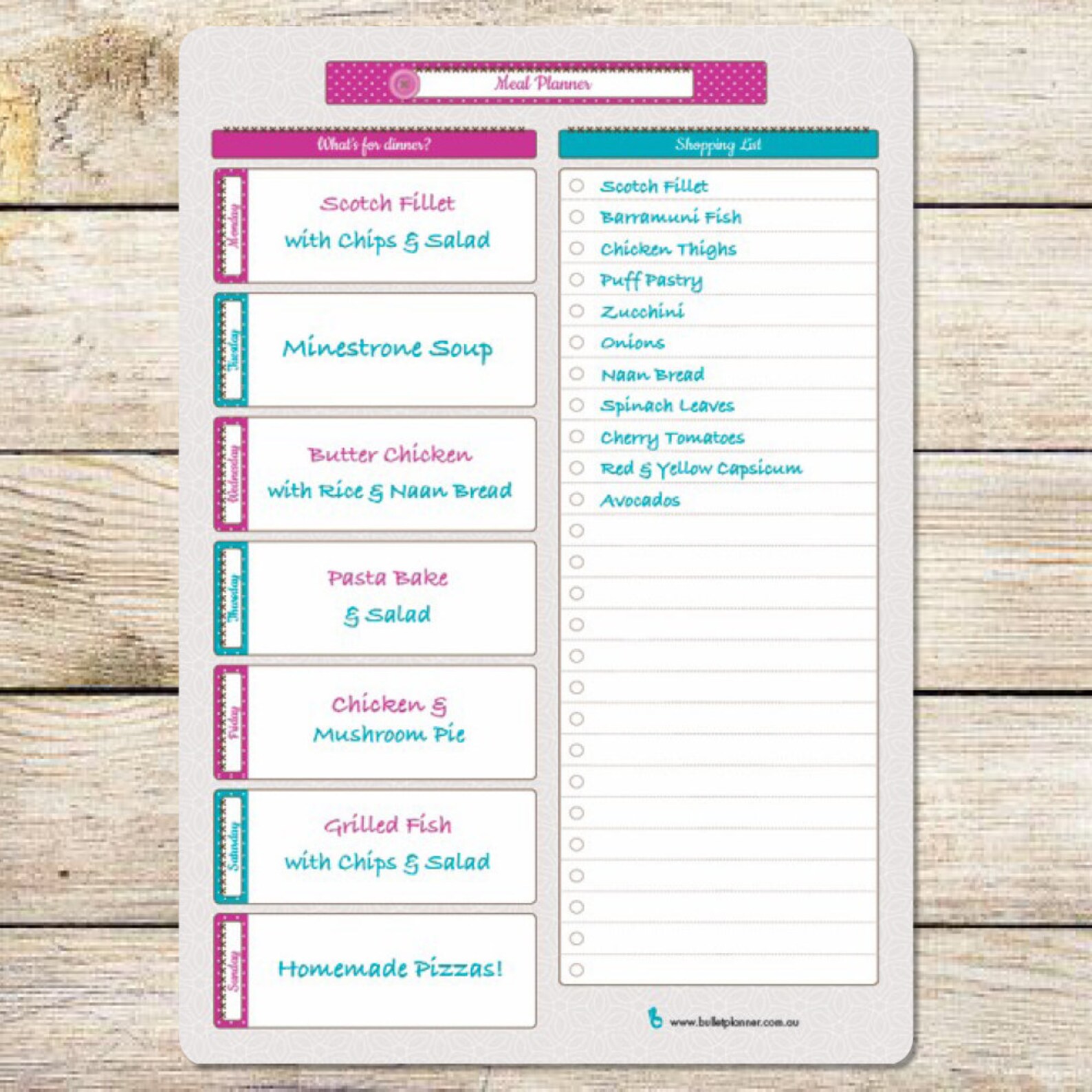 Magnetic Meal Planner A4 Fridge Planner Meal Planner Magnetic Dry Erase ...