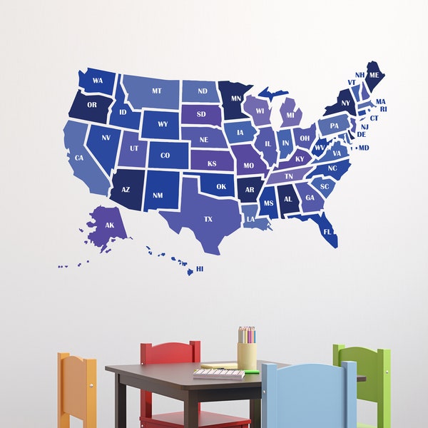 Big Map Decal - Etsy