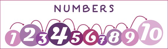 Home Décor Numbers in Colors Wall Decal Educational Classroom Sticker ...