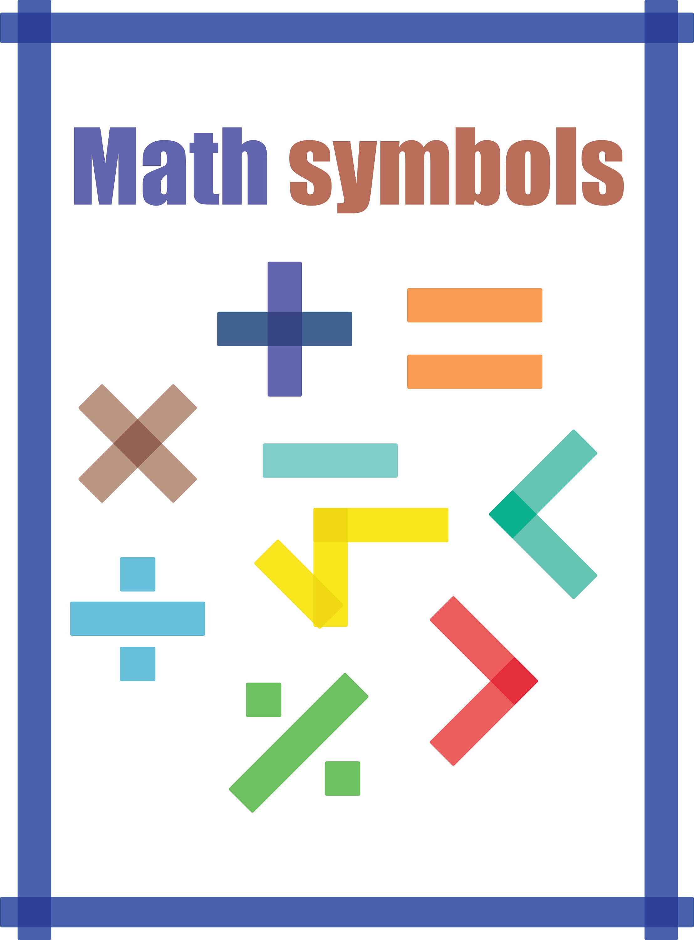 Math Symbols' Wall Decal Mathematical Notation - Etsy UK