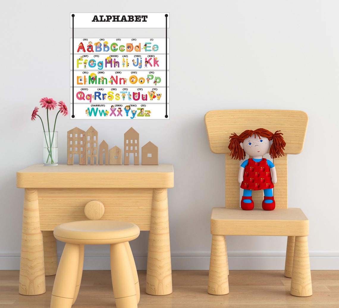 ABC Wall Decal Alphabet Letters' Sounds Educational | Etsy