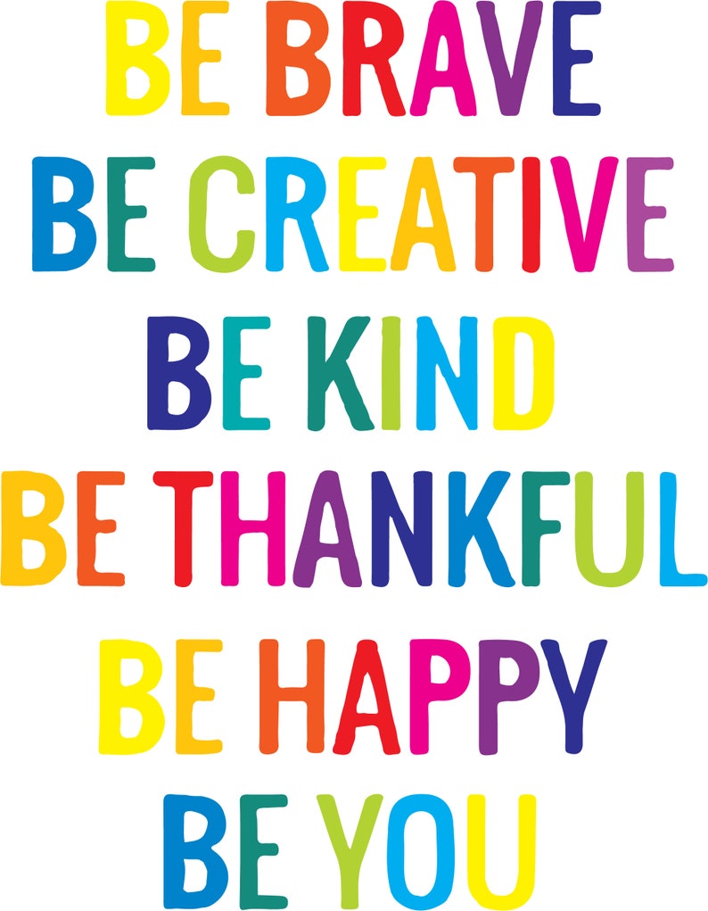 Quote For Kids Wall Decal Be Brave Be Kind Be | Etsy