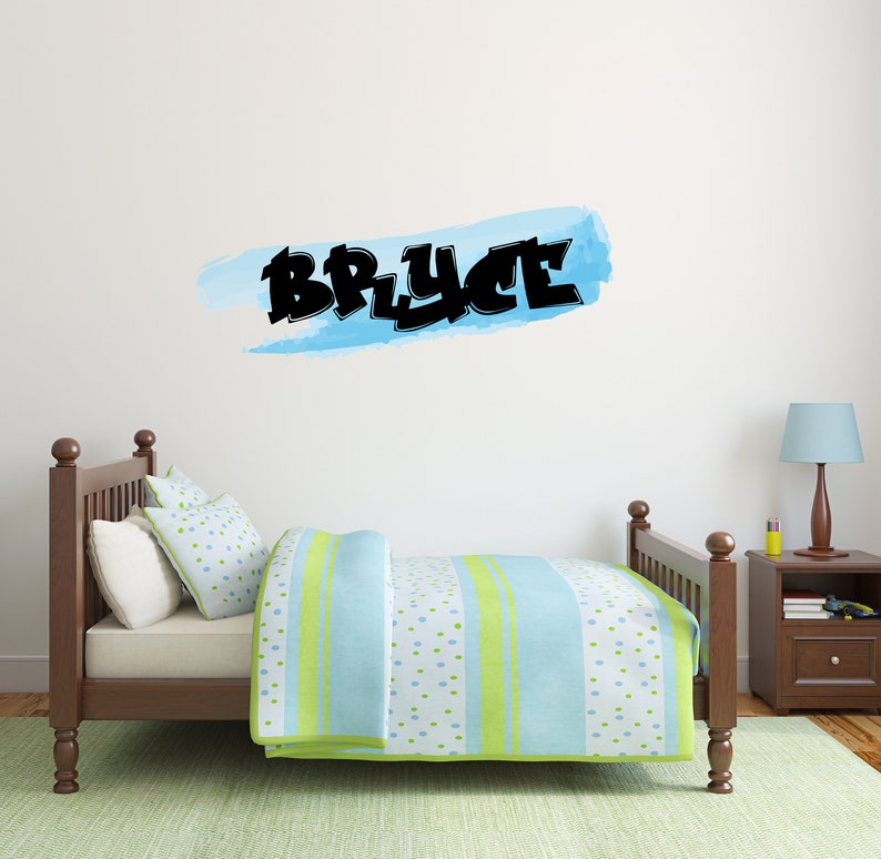 Boy Name Wall Decor Graffiti Kids Name Wall Decal - Etsy