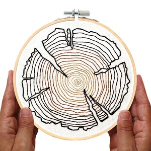 PDF Embroidery Pattern Tree Rings - Etsy