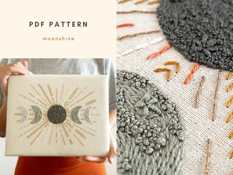 PDF Embroidery Pattern Moonshine - Etsy