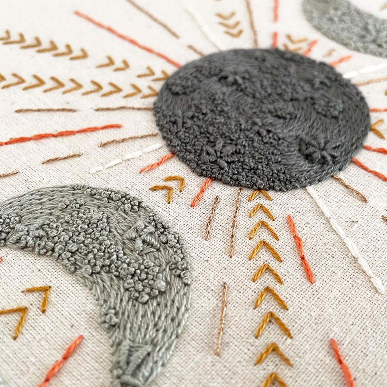 PDF Embroidery Pattern- Moonshine + Moon Phases (two Patterns in One ...