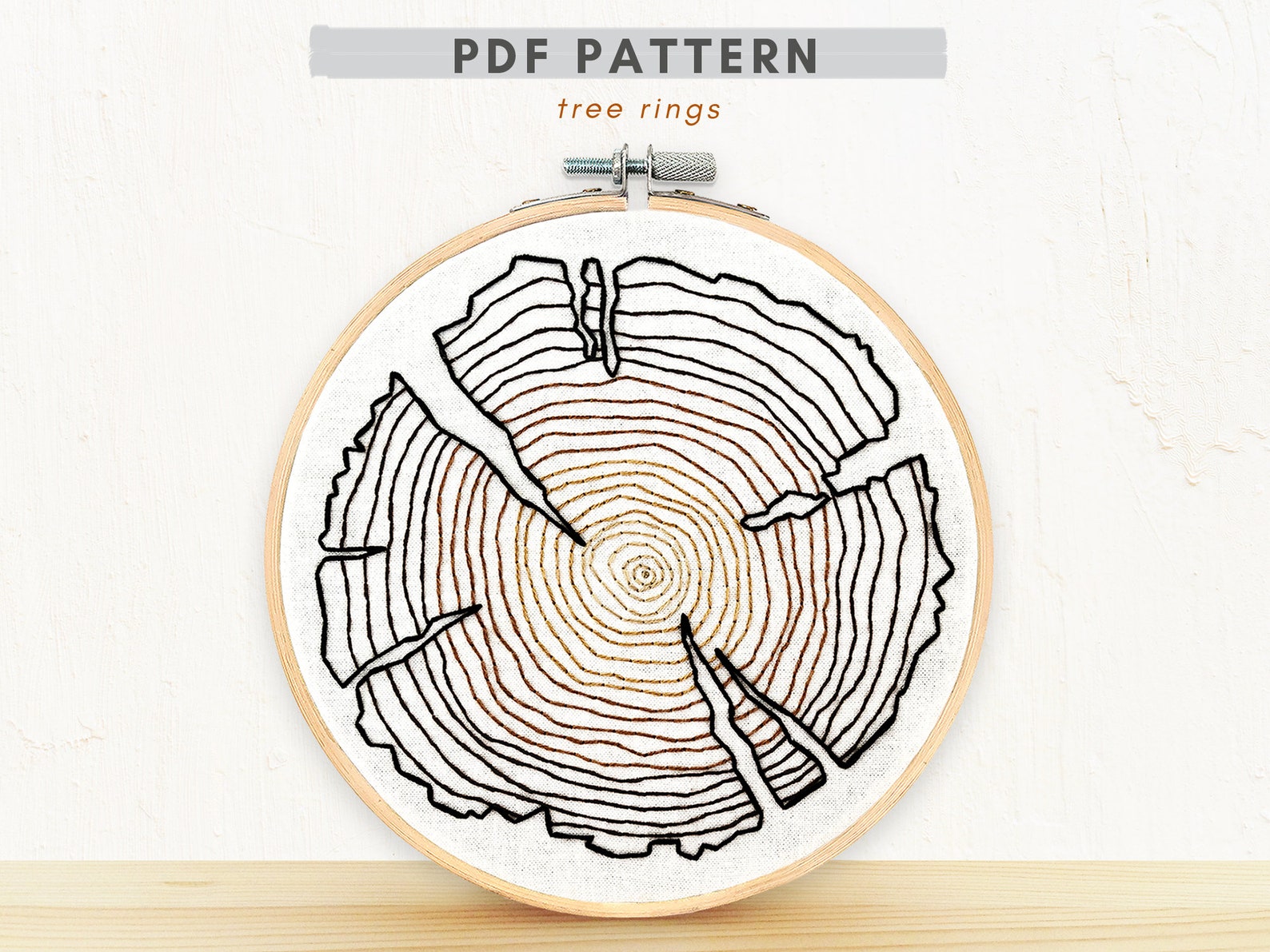 PDF Embroidery Pattern Tree Rings - Etsy