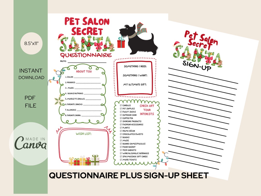 Pet Salon Secret Santa Christmas Dog Grooming Groomers Gifts Exchange ...