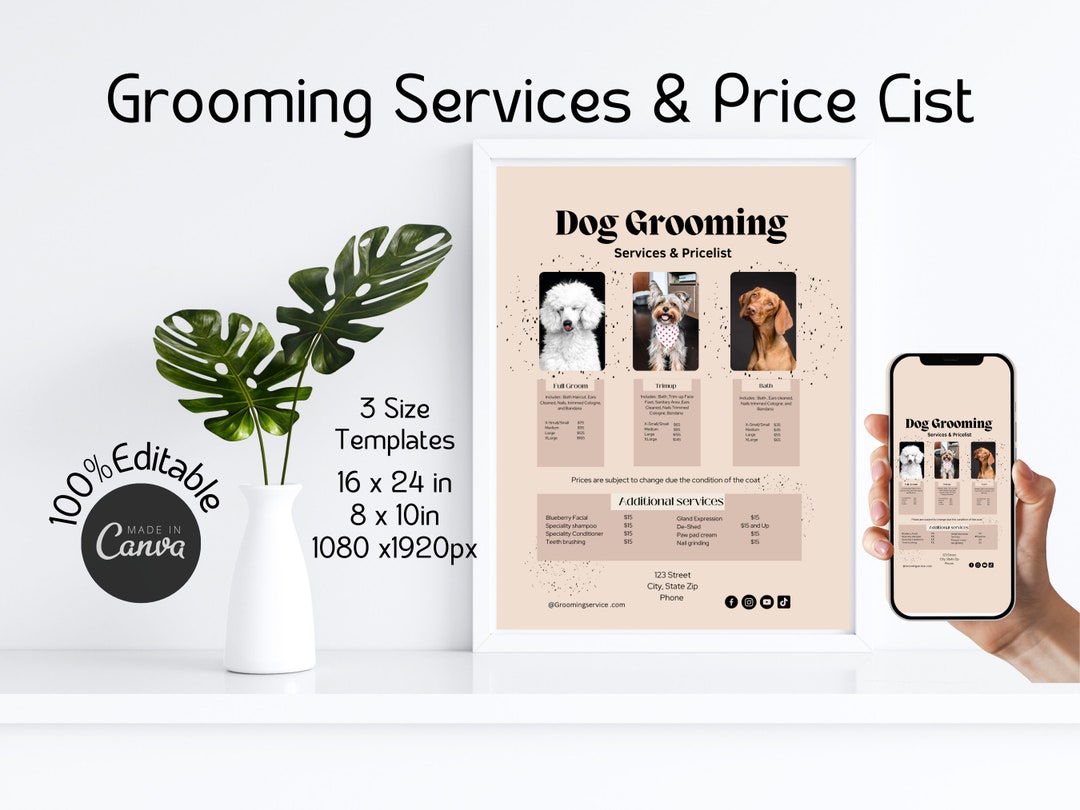Grooming Services and Price List |dog Grooming|groomer|dog Groomer|dog ...