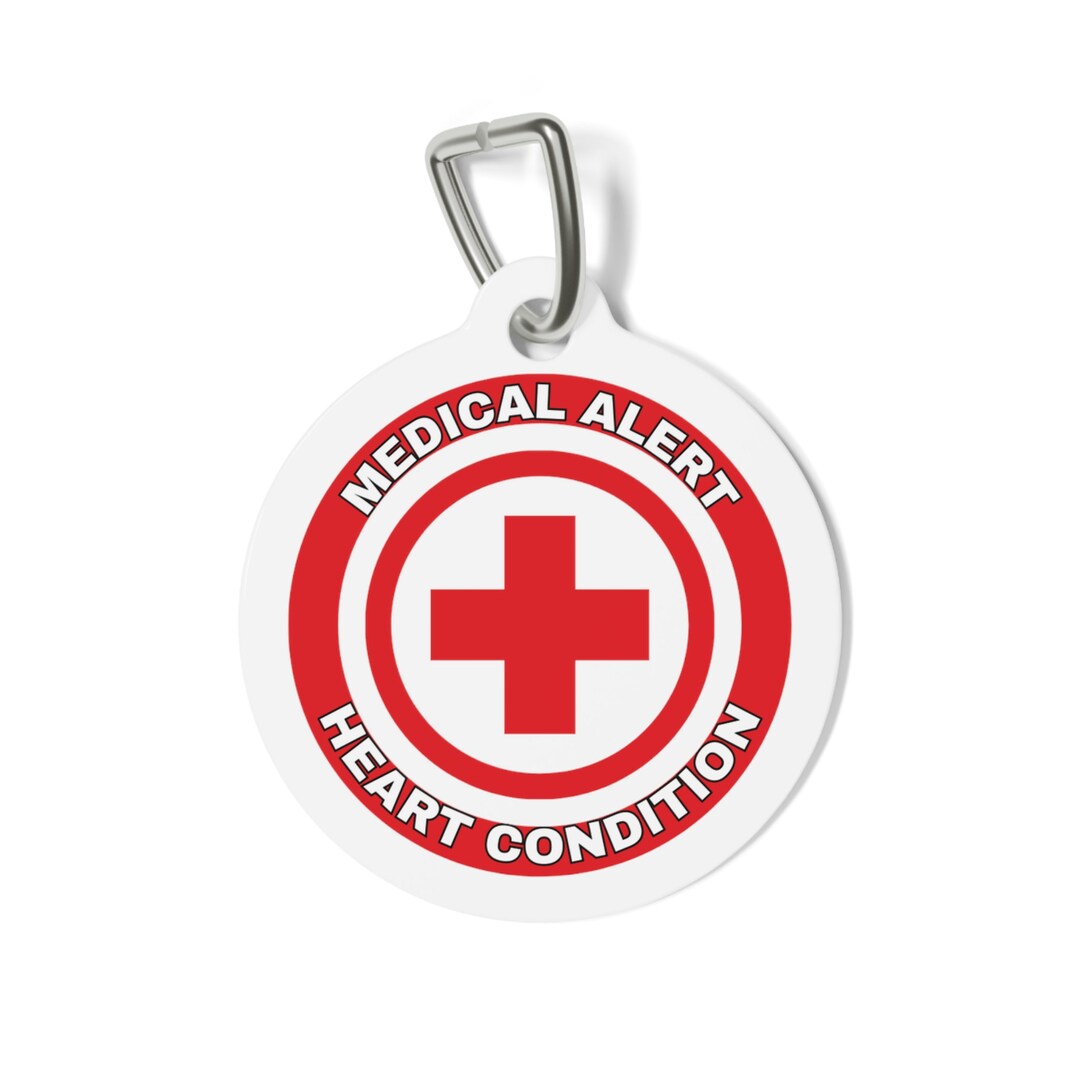 Medical Alert Pet Tag for Heart Condition - Etsy