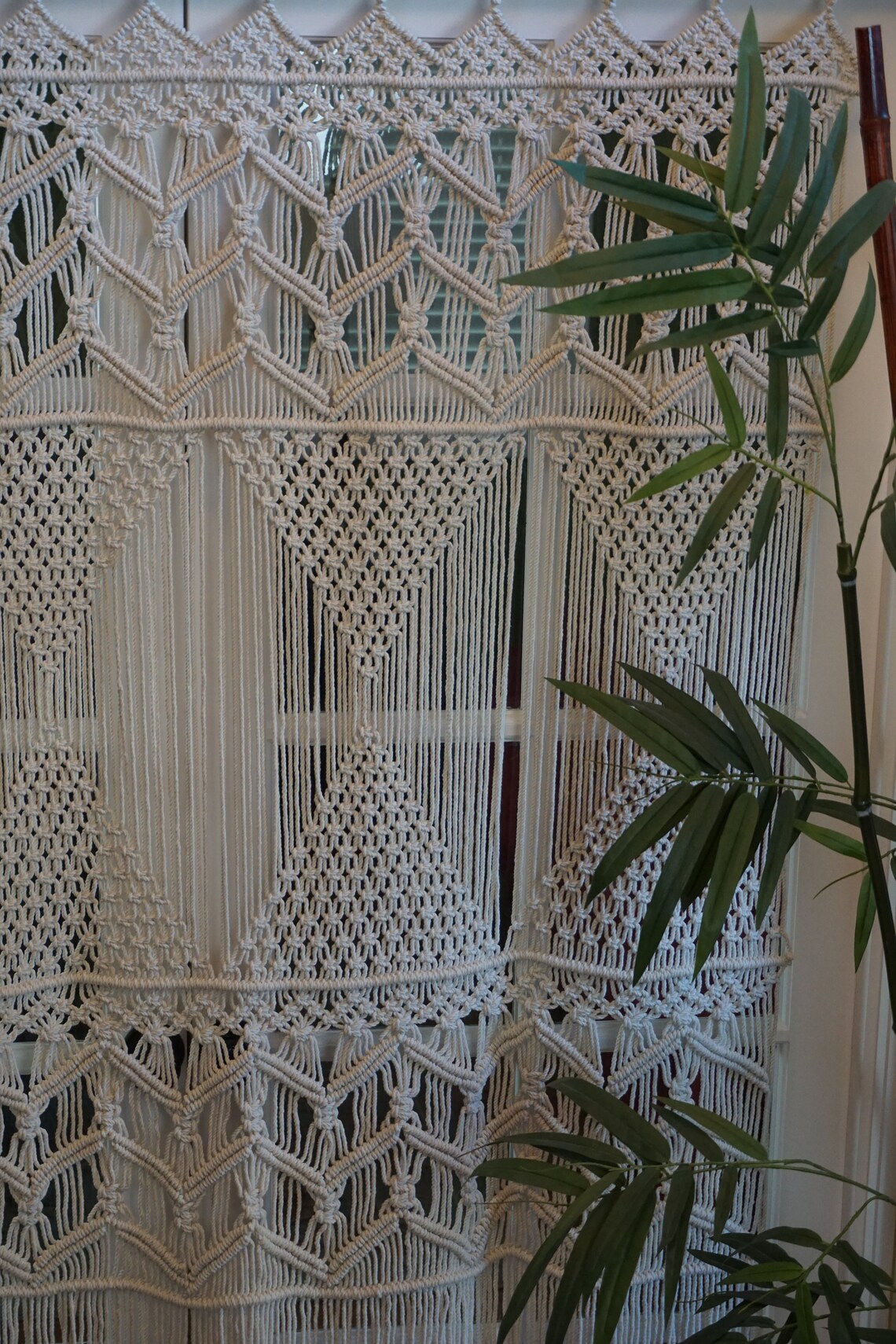 Macrame Curtain Large Boho Woven Wall Hanging Window Drapes - Etsy