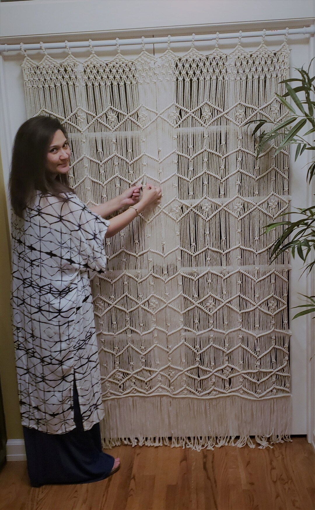 Macrame Curtain, Drapes, Boho Tapestry, Boho-chic Home ,boho Wedding ...