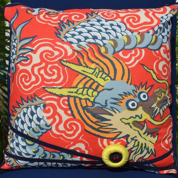 Chiang Mai Dragon Pillow - Etsy