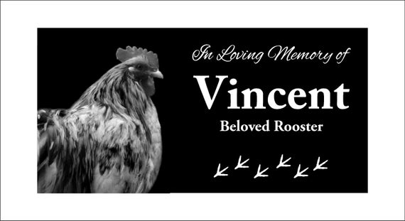 12x6 Chicken Tombstone Chicken Roster Bird Memorial With - Etsy UK