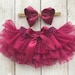 Baby Girl Maroon Tutu Wine Tutu Burgundy Tutu Bloomers - Etsy