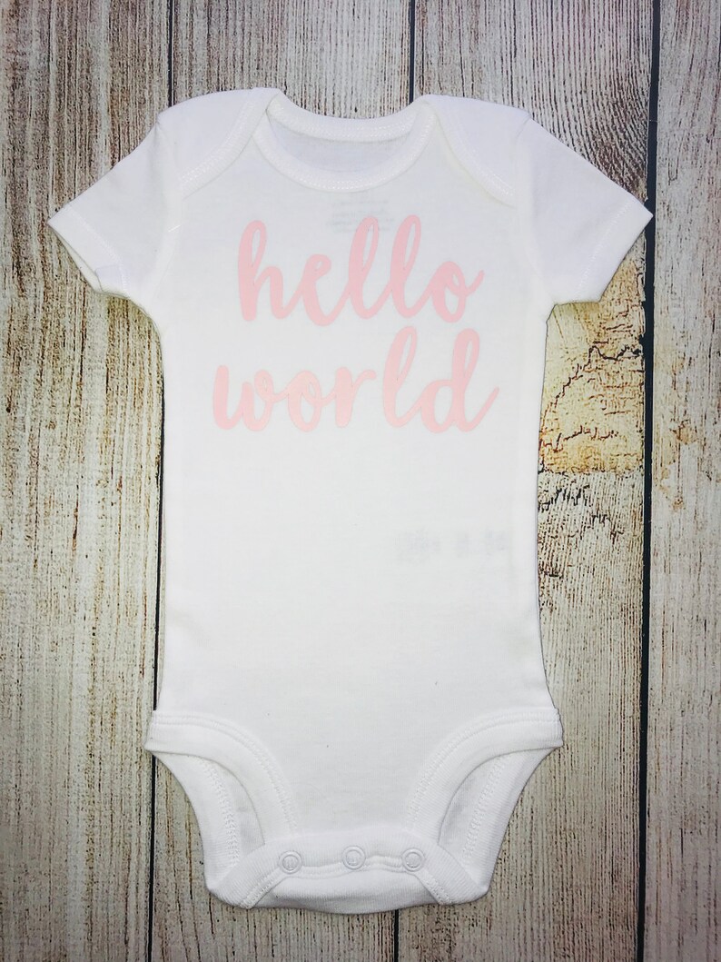 Baby Girl Coming Home Outfit Hello World Outfit in Light - Etsy